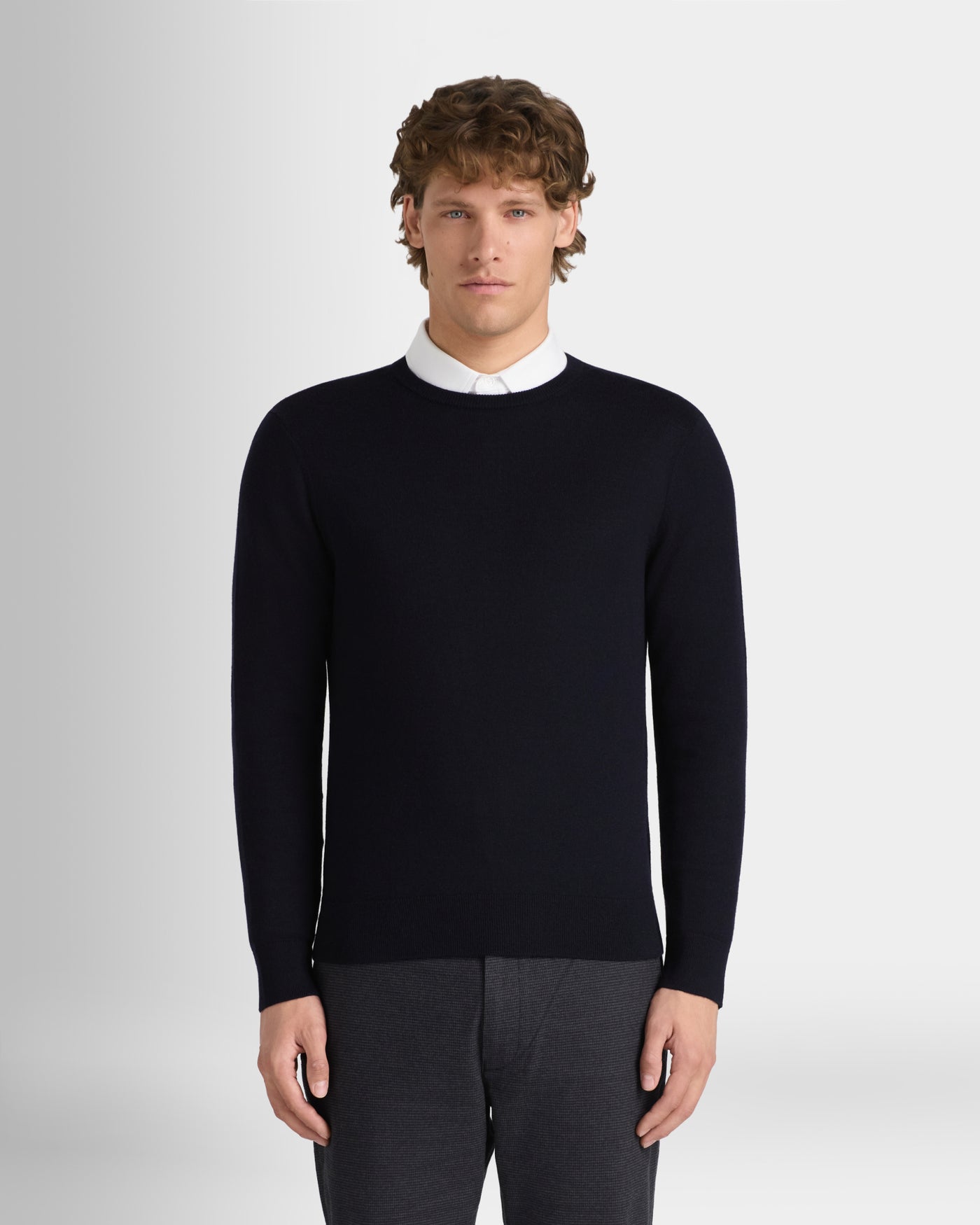 Men's Navy Merino Crew | Club Monaco CA