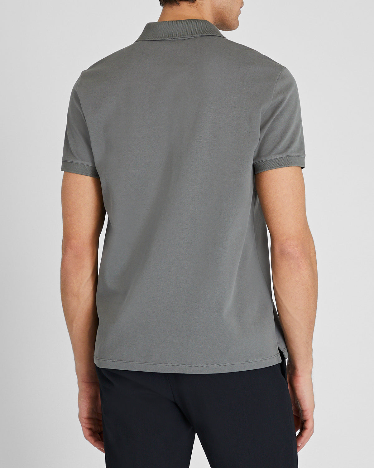 Men's Med Pewter Johnny Collar Polo Shirt | Club Monaco Corp, CA CA